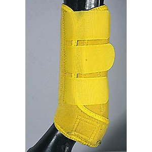 HILASON L M S Horse Front Leg Ultimate Sports Boots Pair ‎‎‎‎Yellow | Horse Leg Boots | Splint Boots for Horses | Horse Jumping Boots| Professional Choice Horse Boots