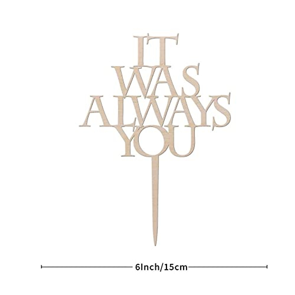 It Was AlwaysYou Personalised Engagement Wedding Caketopper Bridal Shower Wedding Party Decorations For Couples Bridal Shower Gifts Rustic Wood