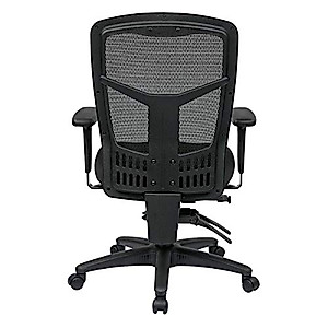 Office Star ProGrid Breathable Mesh Manager's Office Chair with Adjustable Seat Height, Multi-Function Tilt Control and Seat Slider, High Back, Coal FreeFlex Fabric