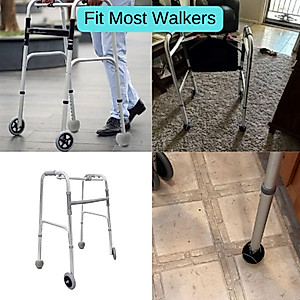 Precut Tennis Balls for Walkers 4 PCS Walker Tennis Ball for Furniture Legs and Floor Protection Heavy Duty Long Lasting Felt Pad Glide,Fit Most Walkers (Gray)