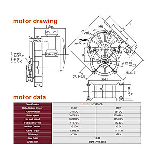 L-faster Dual 350W Motor Chain Drive Kit Easy Carry 300kg 200x50 Off-Road Wheel for DIY Electrical Sand Bike Pull Barrow 600lbs No Controller (36V350W Max 3kph)