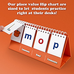 Aizweb CVC Word Builder,Phonics Games Flash Cards for Preschool Kindergarten Classroom,Montessori Special Education Reading Manipulative Spelling Toy for Learning Activity Teacher School Supplies