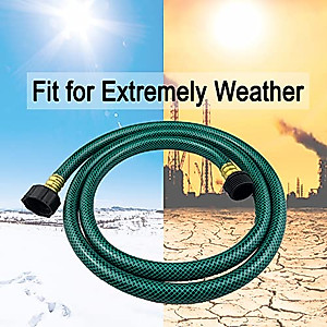 Darnassus PVC Garden Hose 1/2 Inch, Flexible Water Hose with Brass Fittings, No Leaking, Heavy Duty, for Household, Outdoors, Lawns, Patio (15 FT, Green)