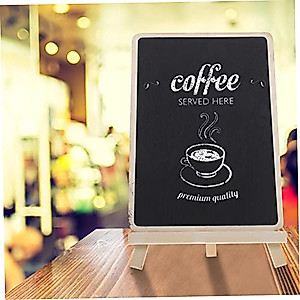 Holibanna 5pcs Blackboard Wooden Easel Small Easel Tabletop Chalkboard Signs Standing Easel Wooden Menu Board Mini Chalkboard Sign Wedding Signs 20x Boxwood Vertical Writing Board