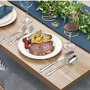 SenceHome 48 Piece Silverware Sets, Flatware Set for 8, Stainless Steel Cutlery Sets for Home Kitchen Restaurant Hotel, Dishwasher Safe