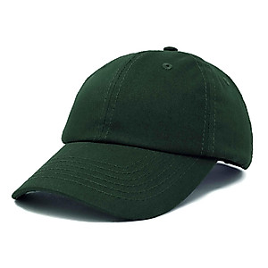 DALIX Baseball Cap Dad Hat Plain Men Women Cotton Adjustable Blank in Dark Green