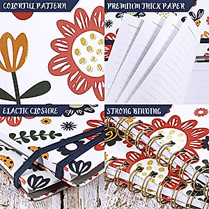 Ruled Notebook/Journal - Lined Journal with Premium Thick Paper, 8.5" X 6.4", College Ruled Spiral Notebook/Journal, Banded with Exquisite Inner Pocket, Waterproof Hardcover with Colorful Pattern