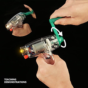 Hand Crank Generator, 6.3V DC Hand Cranked Dynamo No Battery Teaching Demonstrations Hand Crank Dynamo
