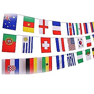 1st Choice 82 Feet 8.2'' x 5.5'' International String Flags Banners,100 Countries Flags World Flags Pennant Banner for Olympics,Grand Opening,Sports Clubs,Party Events Decorations