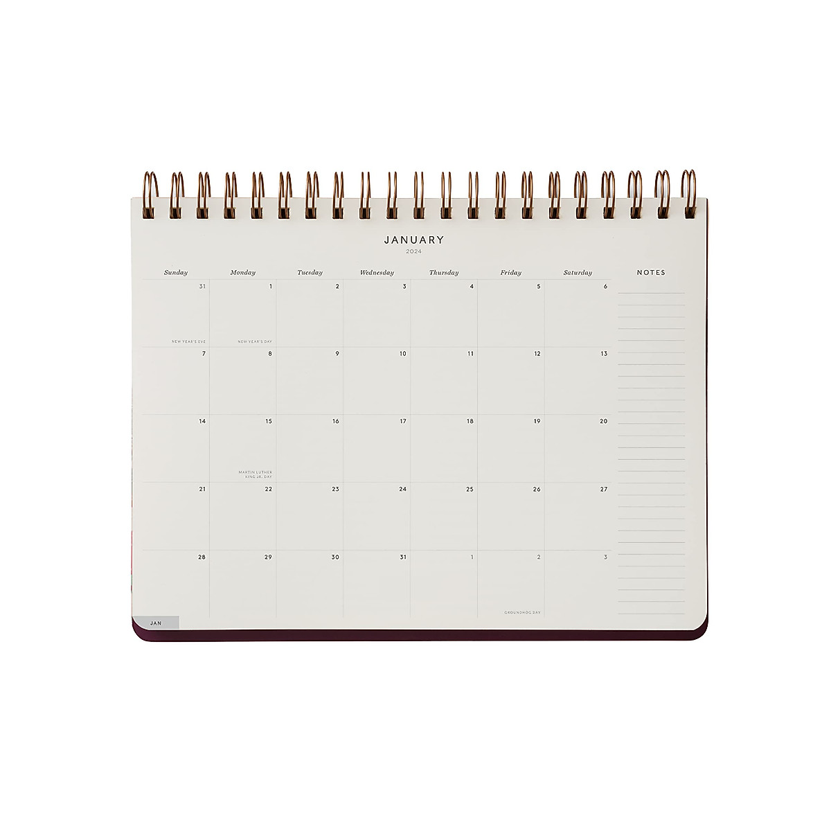 RIFLE PAPER CO. 2024 Blossom 12-Month Top Spiral Planner - Monthly and Weekly Dated Planner, Sturdy Double Spiral Top, Space for Monthly Notes and Weekly To Do List