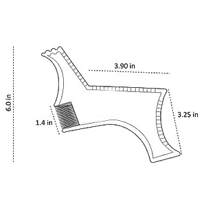 Beard Shape up Tool,for Use with Beard Trimmer or Razor,Beard Shaper Tool (Transparent)