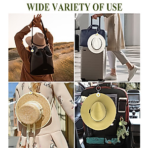 YATOISUR Hat Clip - Hat Holder for Travel on Bag - Silicone Hands Free Hat Clip for Purse Luggage - Protect Hat from Falling (White Daisy 1 Pack)