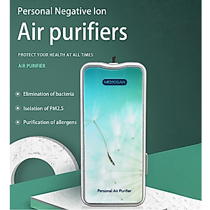 HEYAXA Travel Air Purifier, Wearable Air Purifier Necklace, Portable Mini Air Ionizer Eliminates Pollen, Smoke, Dust for Outdoor, Travel
