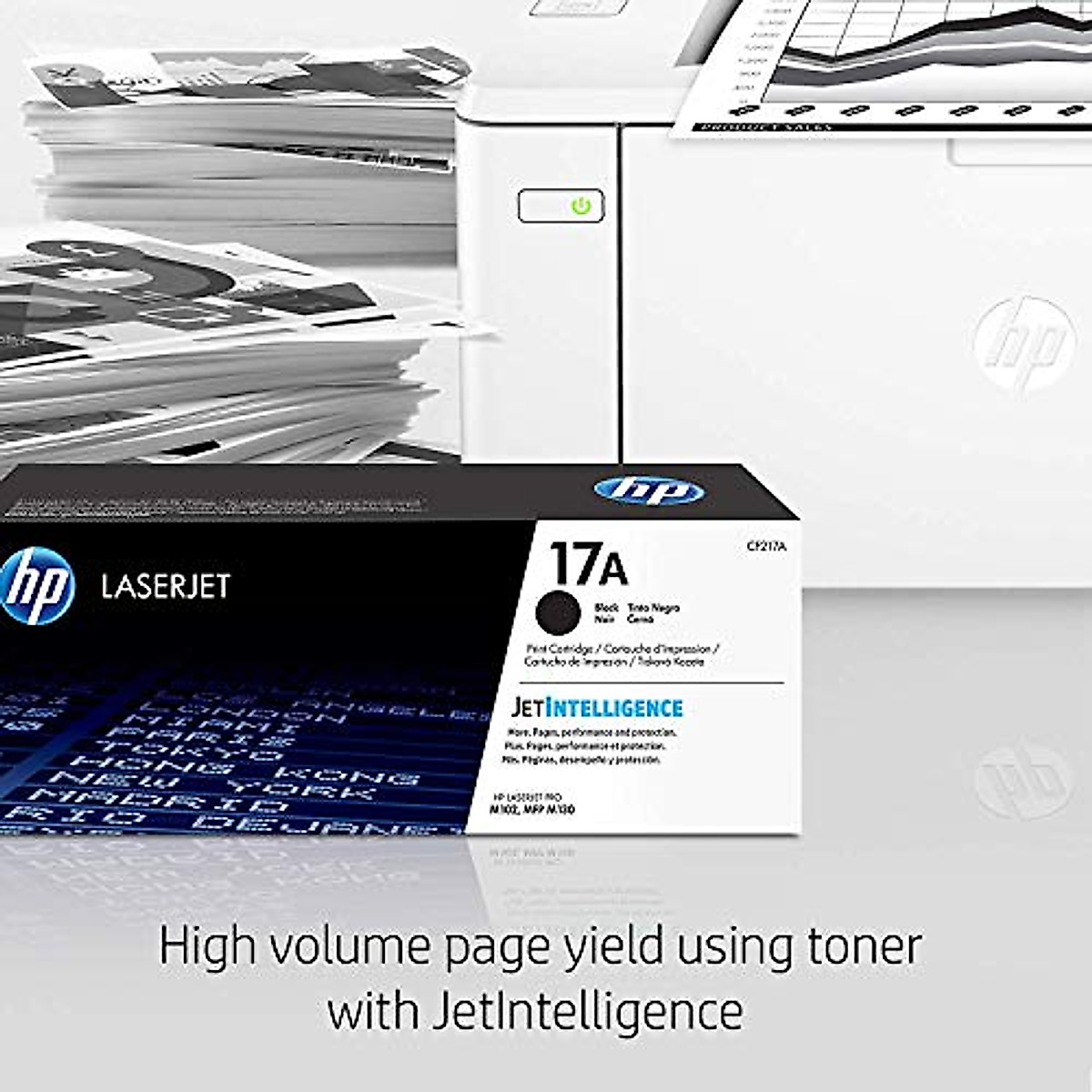 HP LaserJet Pro M102w Wireless Laser Printer, Works with Alexa (G3Q35A). Replaces HP P1102 Laser Printer, White