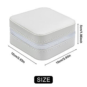 SIMIEEK Personalized Birth Flower Travel Jewelry Box Case for Women Leater Custom Name Birth Flower Jewelry Box for Teen Girls Gift