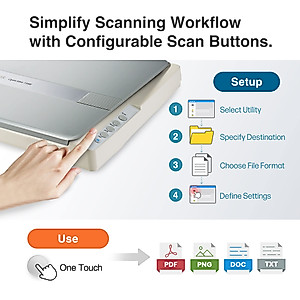 Plustek A3 Large Format Flatbed Scanner OS 1180 : 11.7x17 scan Size for Blueprints and Document. Design for Library, School and Soho. A3 scan for 8 sec, Support Mac and PC