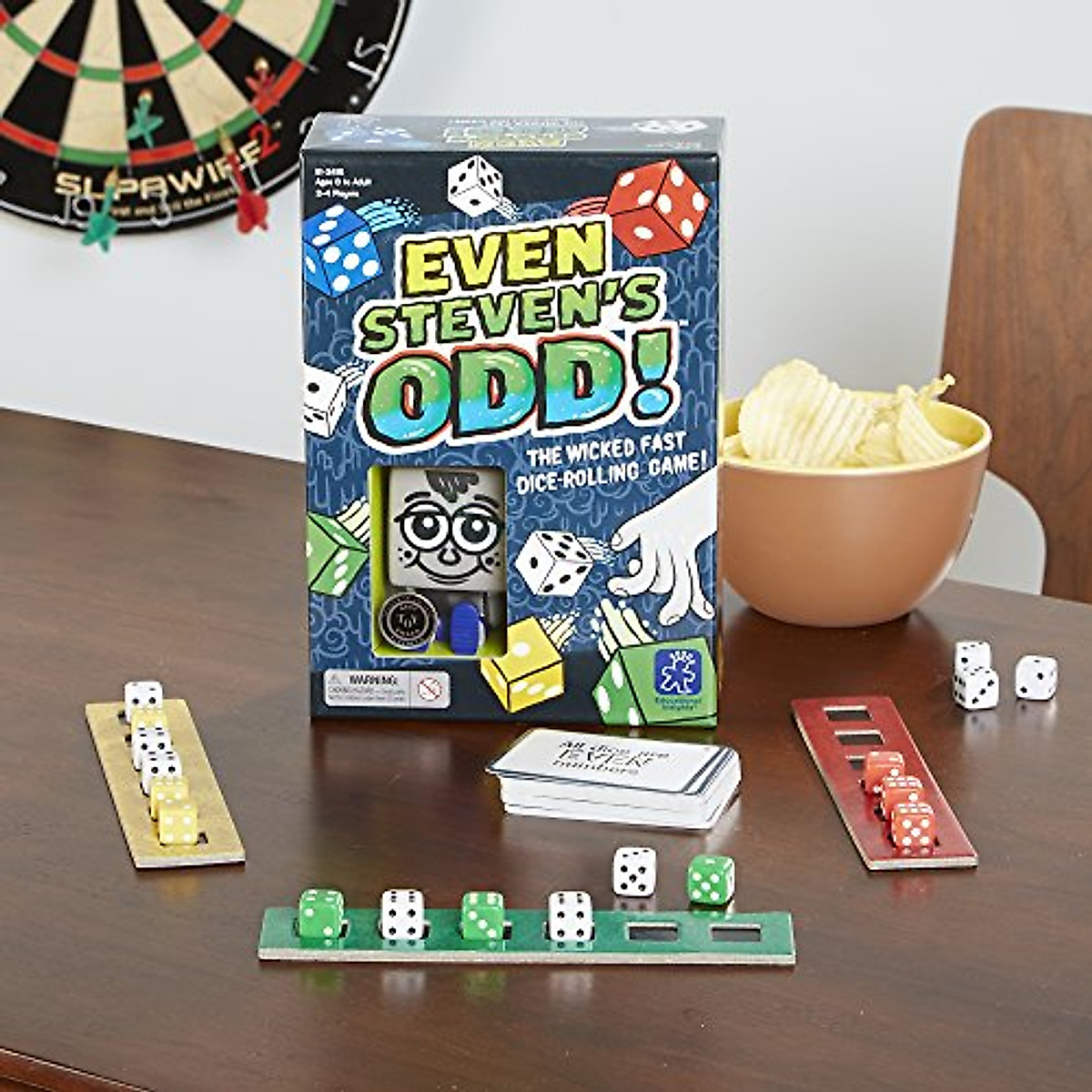 Educational Insights Even Steven's Odd, Dice-Rolling, Adding and Subtracting Challenge Game, Fun & Fast-Paced Family Game