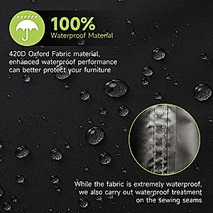 Waterproof Patio Furniture Cover, Durable Heavy Duty Patio Furniture Set Covers Wind Dust Proof Sofa Set Covers for Outdoor Table and Chair