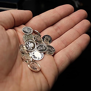 Five (5) One Gram .999 Pure Silver Rounds with Random Designs in a Jewelry Pouch by Mint State Gold
