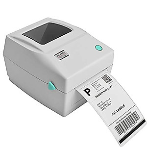 MFLABEL Label Printer 4x6 Thermal Printer, Commercial Direct Thermal High Speed USB Port Label Maker, Etsy, Ebay, Amazon Barcode Express Label Printing Machine, White