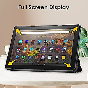 KuRoKo Case for All-New Amazon Fire HD 10 and Fire HD 10 Plus Tablet (Only Compatible with 11th Generation 2021 Release) - Ultra Lightweight Slim Shell Stand Cover Auto Wake/Sleep
