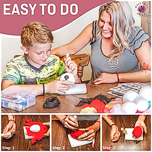 WOOLfully Fun Needle Felting Kit - Beginner Art Craft Kit - Wool Roving, Styrofoam Balls & Eggs - DIY Decor for Adults