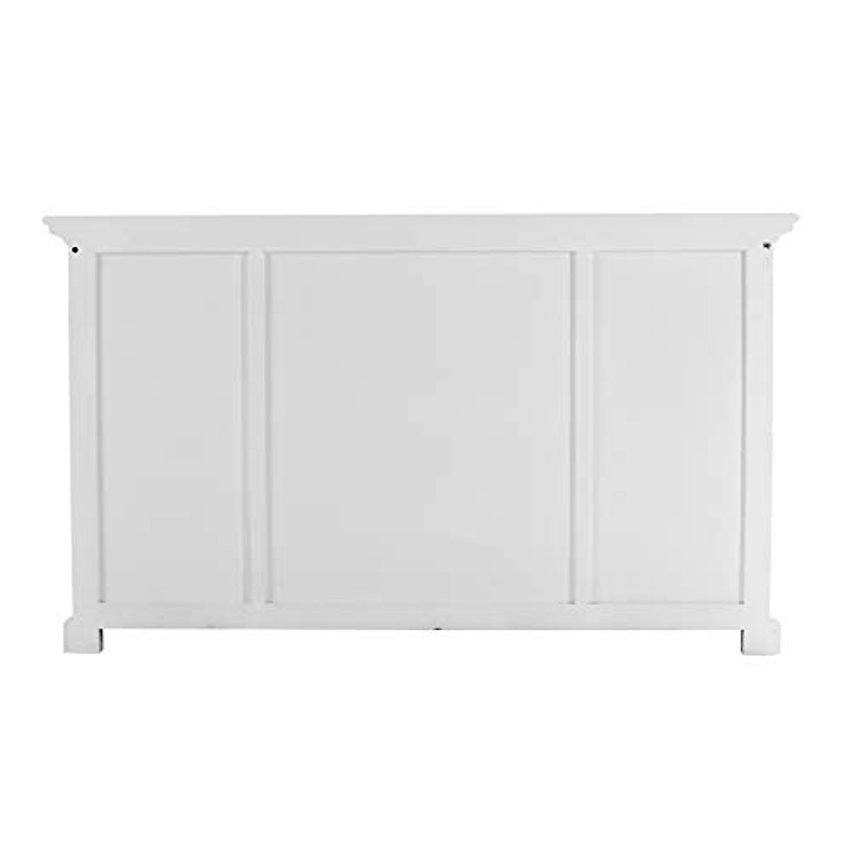 NovaSolo Halifax Mahogany Wood Buffet with 4 Doors 3 Drawers in White