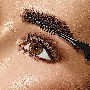 Folding Eyebrow Comb Eyelash Separator Eyebrow Eyelash Grooming Brush for Making Up Supplies (Style A, 4 Pieces)