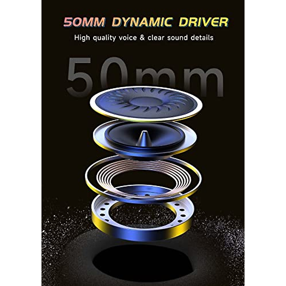 KAPEYDESI Wireless Gaming Headset, 2.4GHz USB Gaming Headphones for PC, PS4, PS5, Mac with Bluetooth 5.2, 40H Battery Life, Detachable Microphone, 3.5mm Wired Jack for Xbox Series (Black)