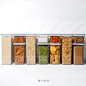 BINO | Food Storage Containers | THE SNAP+COLLECTION | Airtight Storage Containers with Lids | Kitchen & Pantry Organization | Kitchen Containers Airtight
