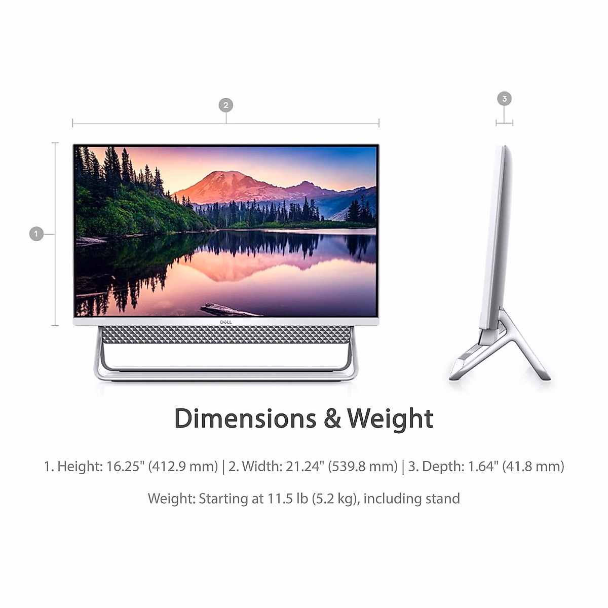 DELL 2021 Inspiron 24 5000 All-in-One Desktop, 24" FHD Touchscreen, i7-1165G7, GeForce MX330, 32GB RAM, 1TB SSD, Webcam, WiFi 6, Bluetooth 5.1, Wireless Keyboard and Mouse, Win 10 Home