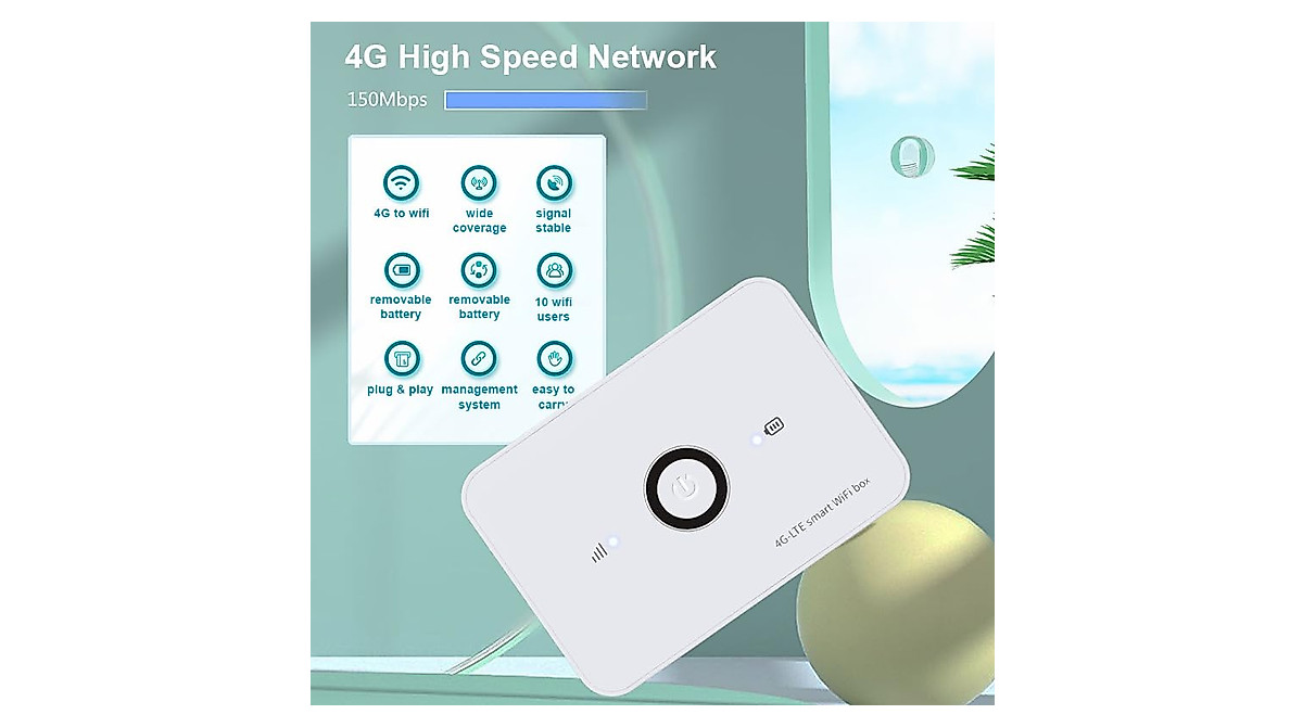 HOSAYA MF906 4G LTE WiFi Modem with Built-in Battery Portable 4G Router ...
