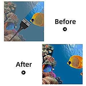 SY.Doot Aquarium Algae Scraper,Fish Tank Algae Scraper with Segmented Extension Rod,Aquarium Scraper,Aquarium Cleaning Tools Kit, Fish Tank Cleaner with 5 Stainless Steel Blades,21.65 Inch