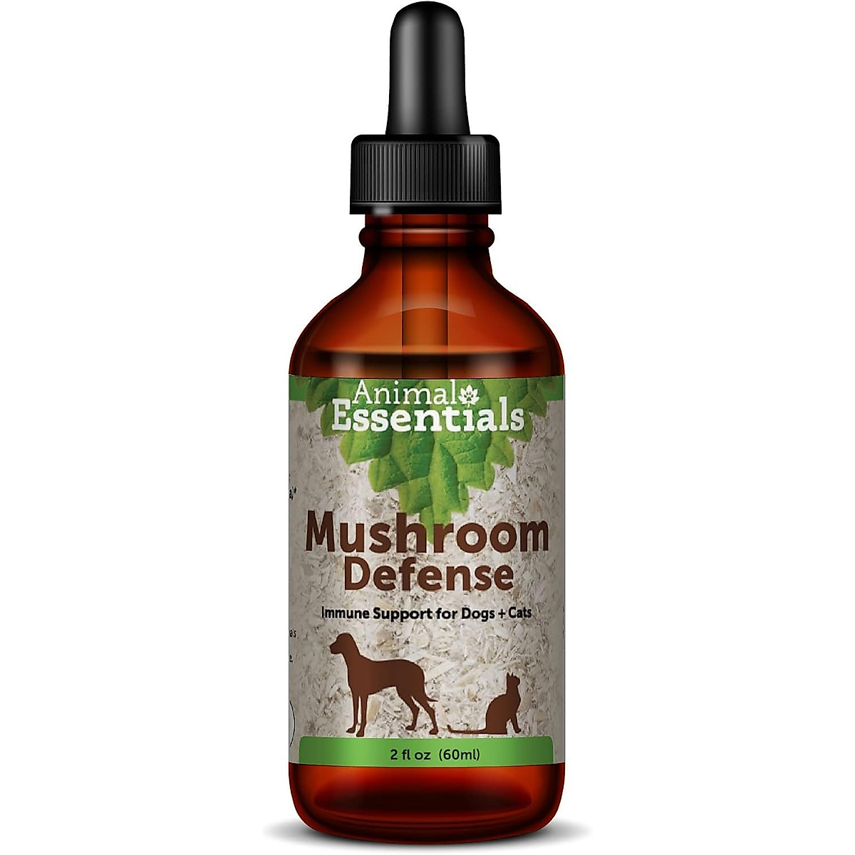 Animal Essentials Mushroom Defense - Immune System Support for Dogs & Cats, Natural Antioxidant, Mushrooms, for All Ages, Organic Herbs - 2 Fl Oz