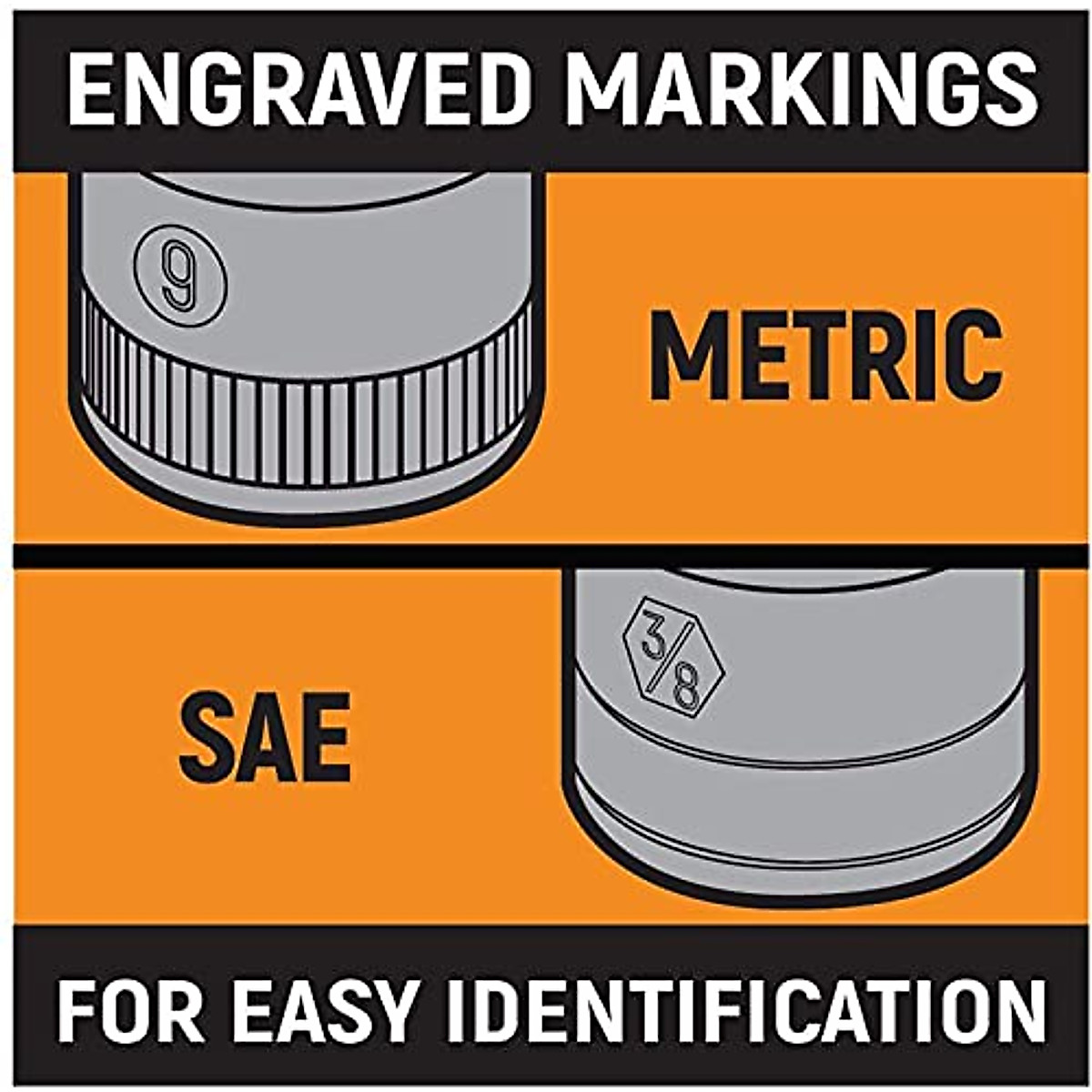 GEARWRENCH 47 Pc. 1/4" Drive 6 Pt. Socket Set, Standard & Deep, SAE/Metric - 80314D
