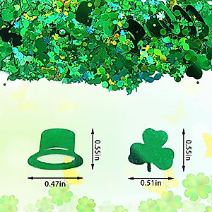 Estivaux 1000 Pieces St. Patrick's Day Confetti for Table Decorations, Irish Shamrock Confetti Decorations Glitter Green Stars Confetti Leprechaun Hat Table Confetti for Saint Patrick's Day Party Decor Favors