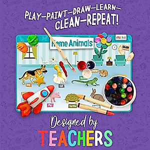 merka Kids Placemats for Dining Table Placemats for Kids Toddler Placemats for Dining Table Set of 4 Wipeable Non-Slip Silicone Mats