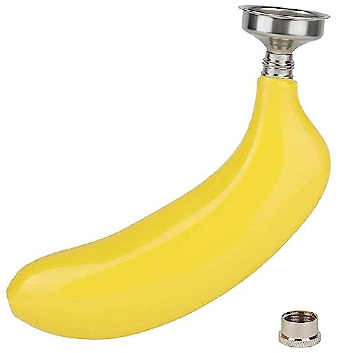 Banana Flask for Liquor Disguise for Men Women 5 oz Pocket Hip Flask with a Funnel for Funny Gift Hidden Whiskey Bottle Alcohol Pot for Men Traveling Fishing Hunting Hiking Camping