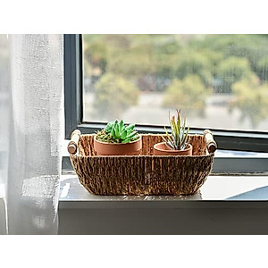 StorageWorks Round Paper Rope Storage Baskets