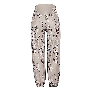 AopnHQ fold Over Yoga Pant Clothing for Women Women's White Capri Pants Pleated Trouser Womens Jean Capris for Summer Women Khaki Pants for Work Wide Leg Yoga Pants with Pocket