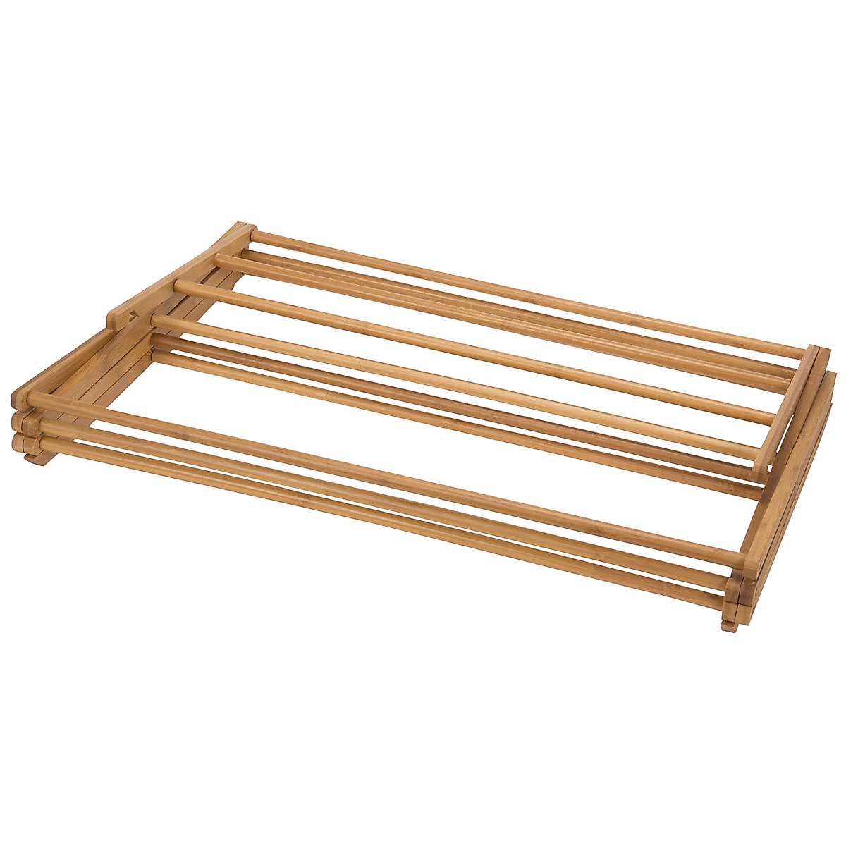 Household Essentials 6524 Tall Indoor Folding Wooden Clothes Drying Rack | Dry Laundry and Hang Clothes | Bamboo