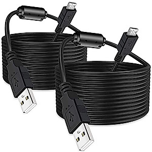 2 Pack 10FT PS4 Controller Charger Charging Cable with Magnetic Ring Compatible with Playstation 4/ DualShock 4/ PS4 Slim/Pro Wireless Controllers