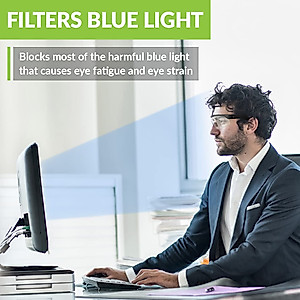 Avantree SG189 Anti Blue Light Smart Audio Classes with Open Ear Speaker, Bluetooth Connecting with Phone & PC for Music & Call, Men & Women