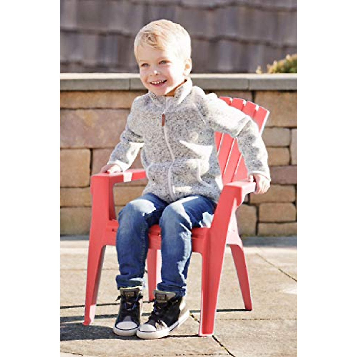 Adams Kids Red Polypropylene Adirondack Chair