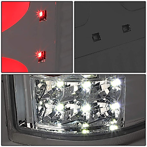 DNA MOTORING TL-F15004-LED-3D-CH-SM LED 3D Tail Light Assembly Driver & Passenger Side [Compatible with 04-08 Ford F150 Lobo]