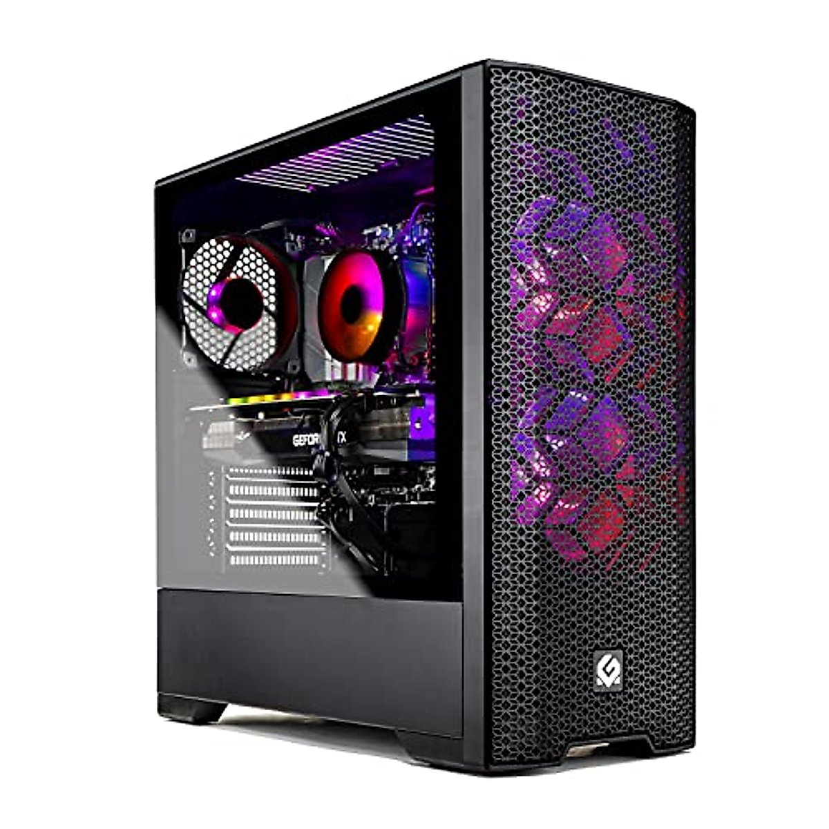 Skytech Gaming Blaze 3.0 Gaming PC Desktop – AMD Ryzen 5 3600 3.6GHz, RTX 3060 Ti 8G GDDR6, 1TB NVMe, 16G DDR4 3000, 600W Gold PSU, AC Wi-Fi, Windows 10 Home 64-bit, Black