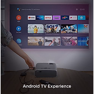 Philips NeoPix Ultra 2+, True Full HD Projector with Android TV Dongle, Chromecast Built-in, HDMI