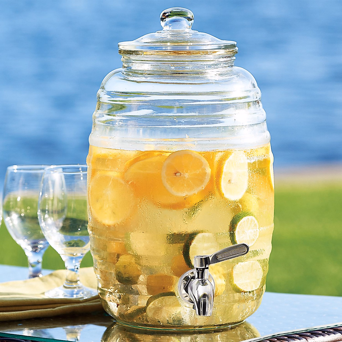 Beverage Dispenser Replacement Spigot,Oak Leaf Stainless Steel Spigot Polished Finished, Dispenser Replacement Faucet