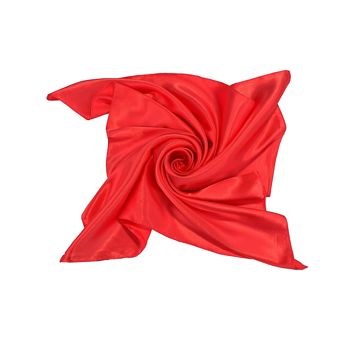 SATINIOR 3 pcs neck scarf Women Silk Chiffon Neck Scarf Square Scarf Satin Headscarf ascot Neck Scarves for Women(Red, 23.62 x 23.62 Inches)