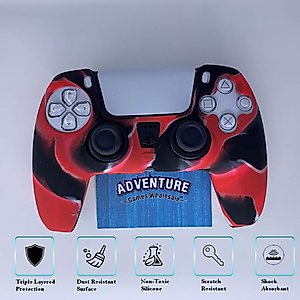 Pink Wave - Silicone Controller Skin Grip Anti-Slip Cover Protector Case - Compatible with PS5 DualSense Controller